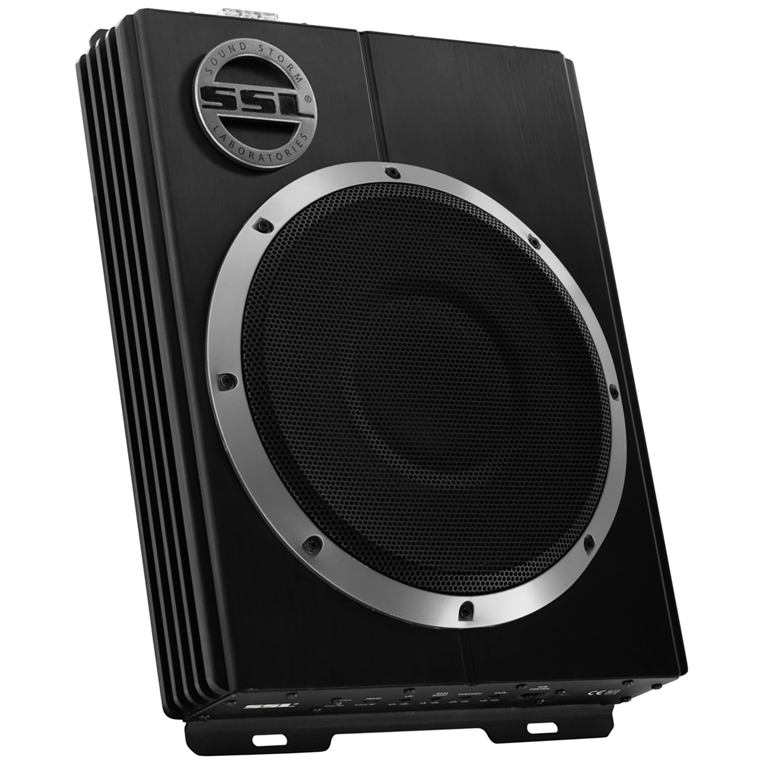 Sound Storm Laboratories 10” Slim Low Profile Amplified Car Subwoofer ...