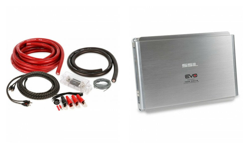 Sound Storm Labs (SSL) EVO4000.1 + Belva 1/0 Amp Gauge Kit 4000W Max ...