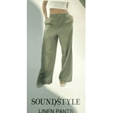 Sound Style Ladies Linen Pant, Wide Leg, Size Small - Walmart.com