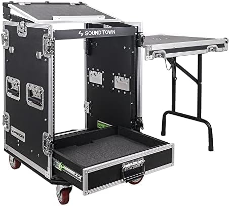 Sound Town 14U PA DJ Pro Audio Rack/Road ATA Case with 2U Drawer, 11U ...