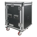 Sound Town 14U PA DJ Rack/Road Case with 11U Slant Mixer Top, 20 ...