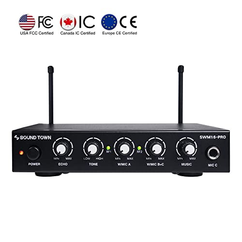 Sound Town 16 Channels Wireless Microphone Karaoke Mixer System with ...