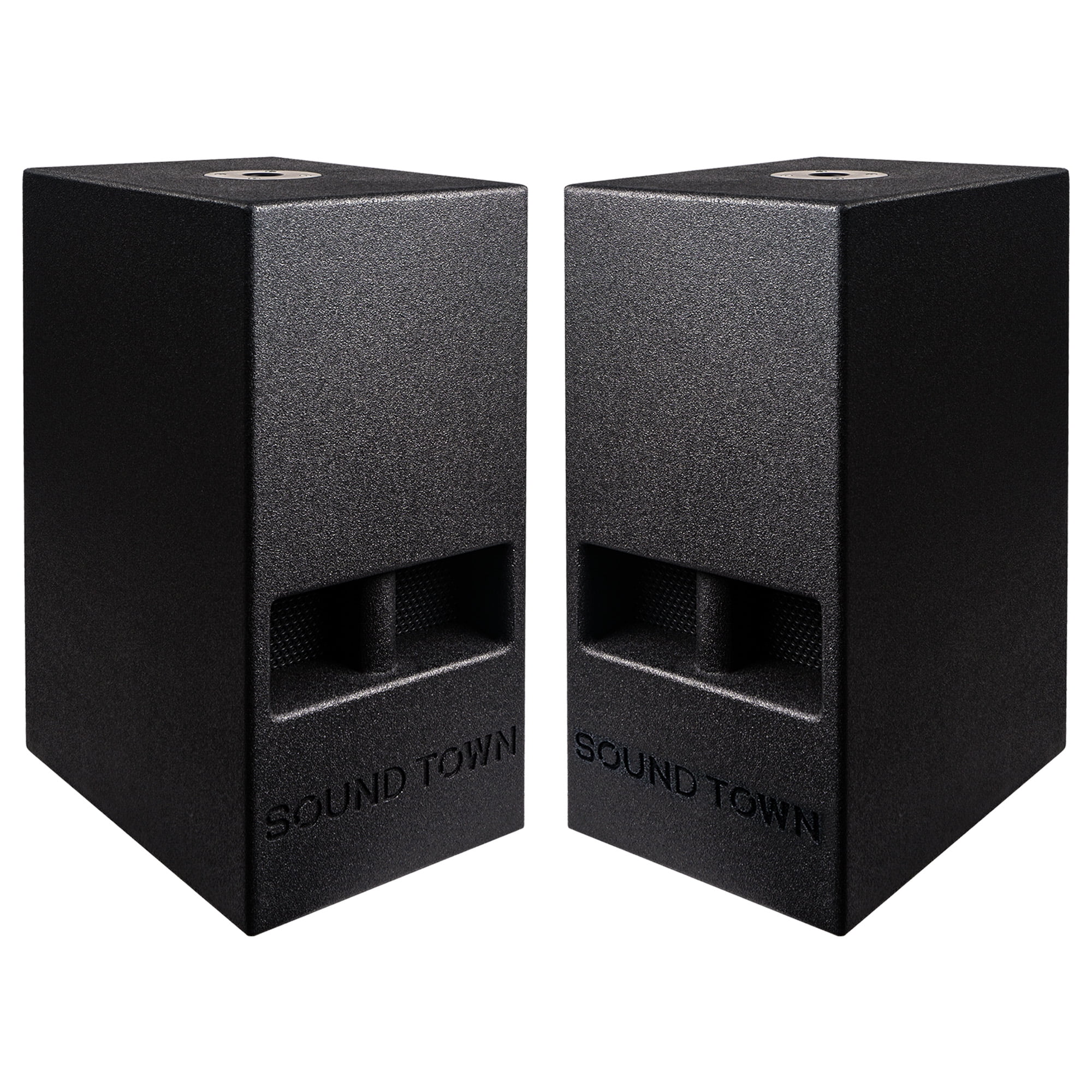 Sound Town 2-Pack 10" 600 Watts Powered PA DJ Subwoofers with Folded ...