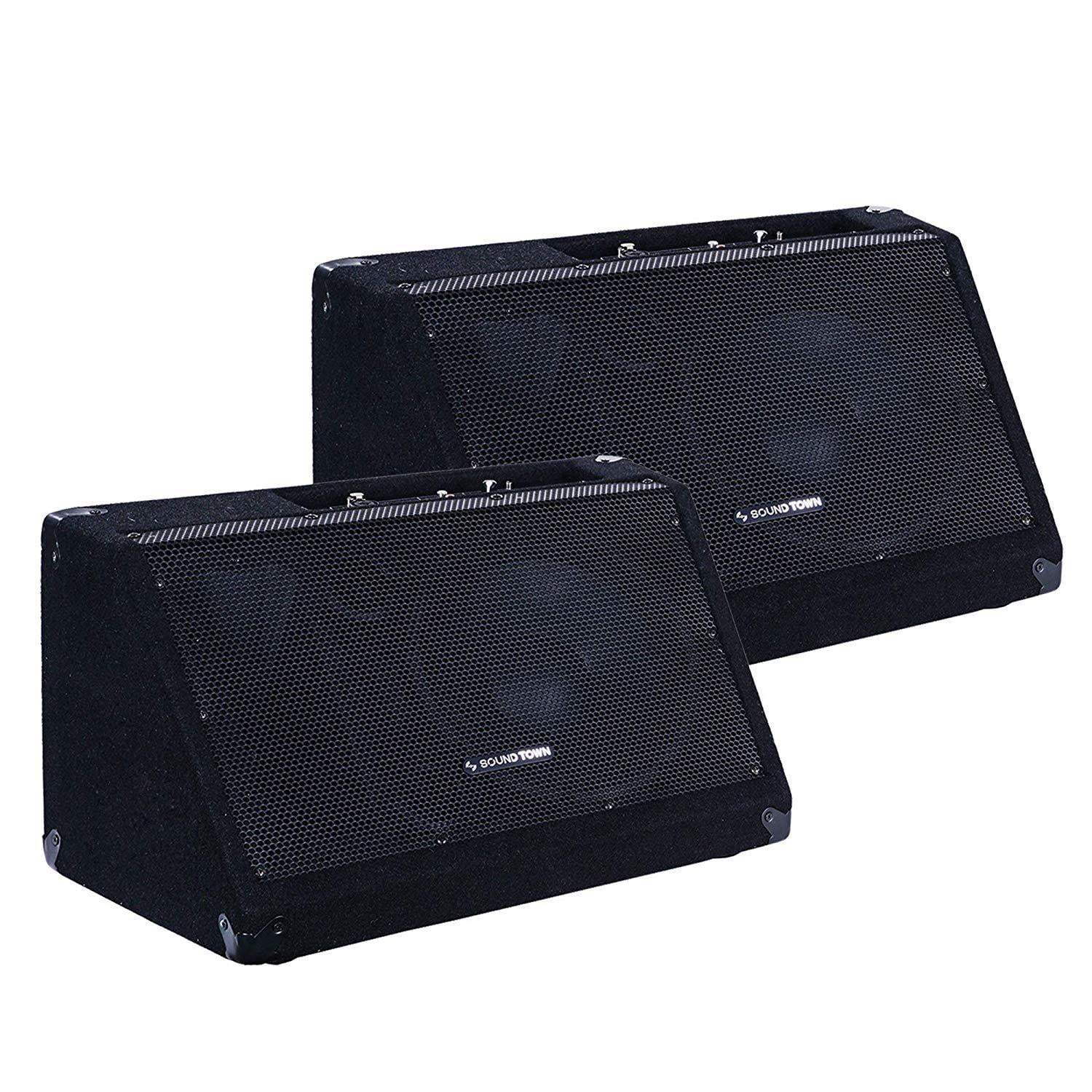 Free Shipping! Sound Town 2-Pack 10" 600W Powered DJ PA Stage Floor ...