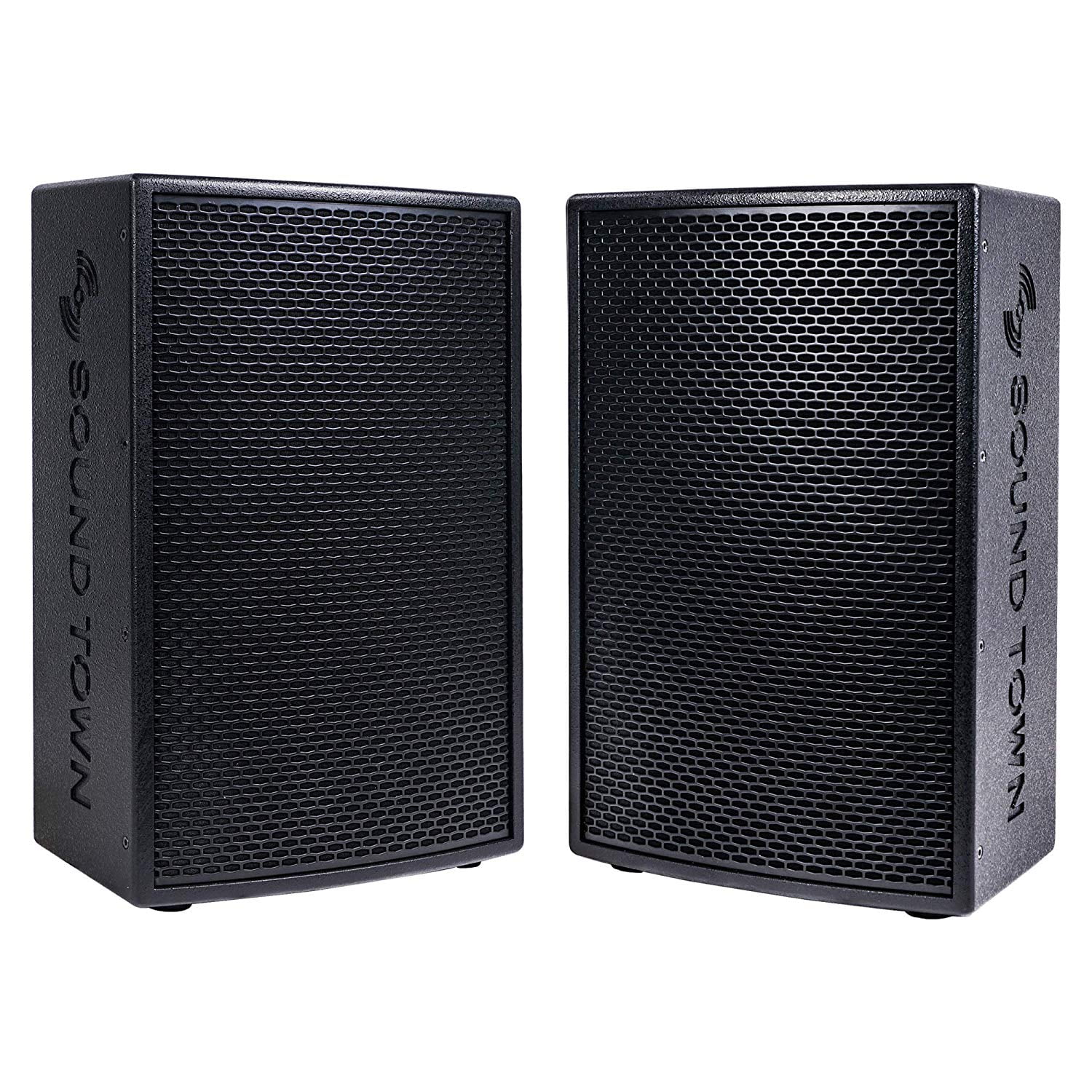 Sound Town 2-Pack 12” 1400W Powered DJ PA Speaker with Bluetooth ...