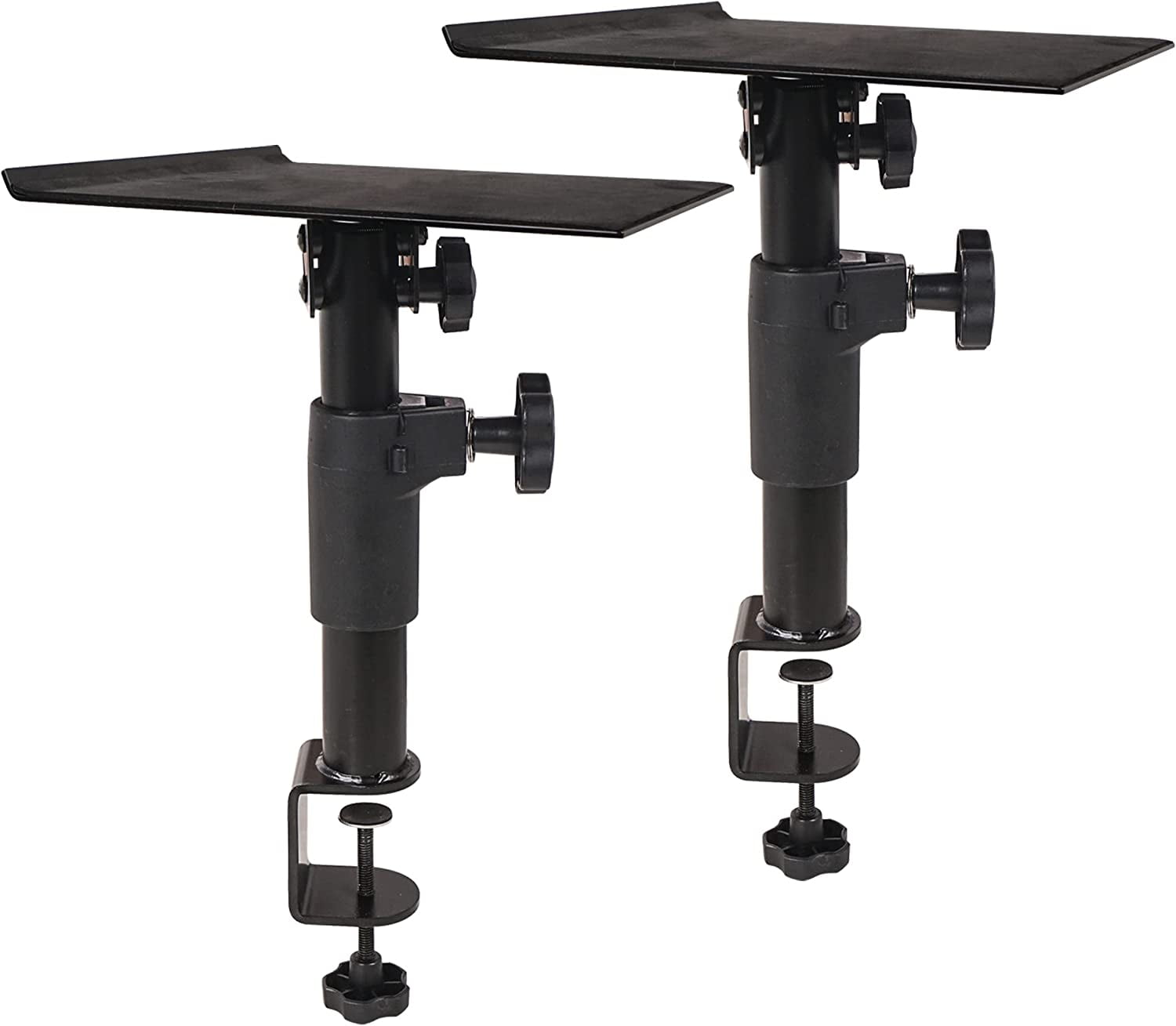 Sound Town 2-Pack Desktop Clamp-On Studio Monitor Speaker Stands with ...
