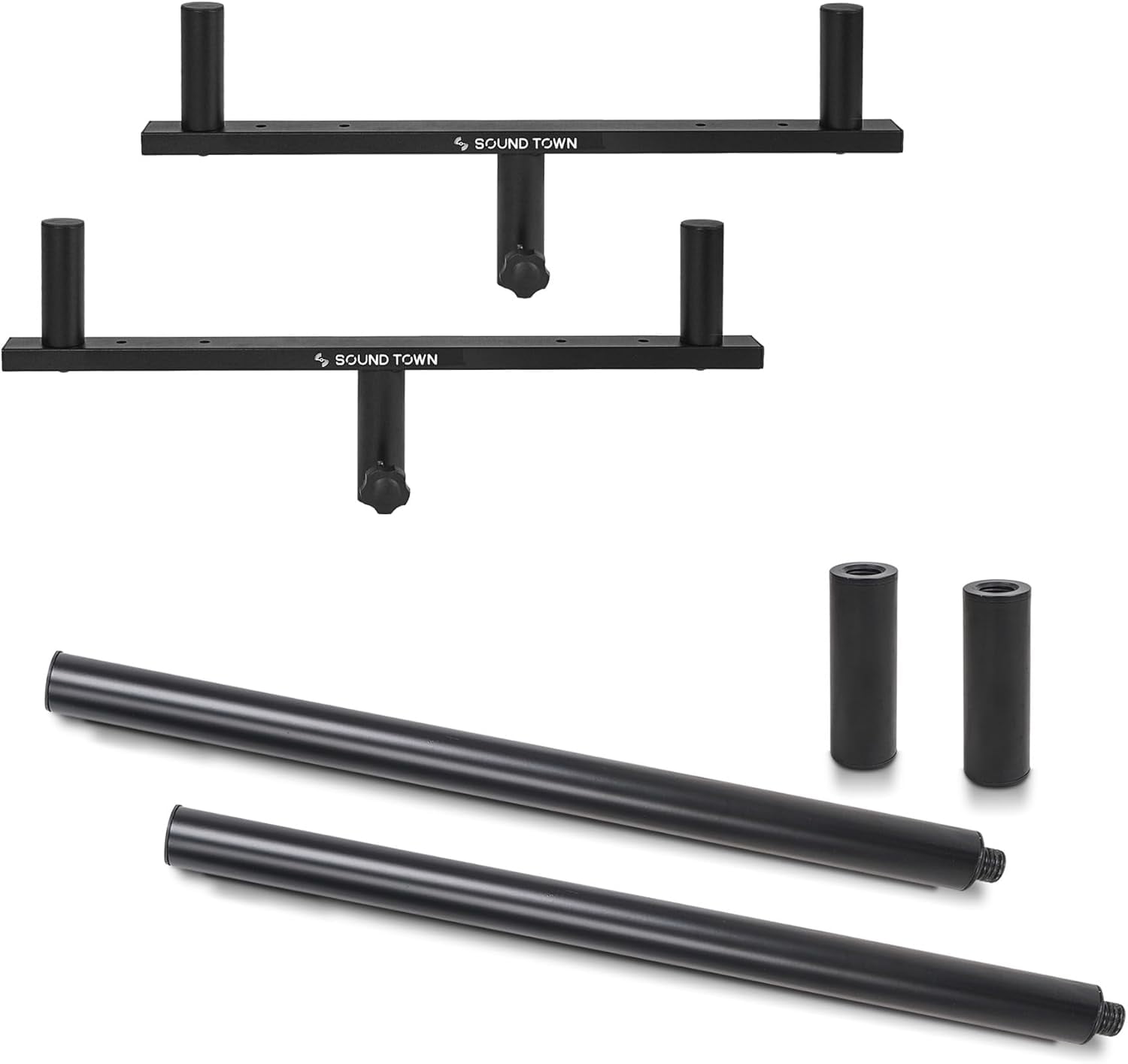 Sound Town 2-Pack Dual Speaker Pole Mount Set, 20" Subwoofer/Speaker Extended Poles with M20 ...