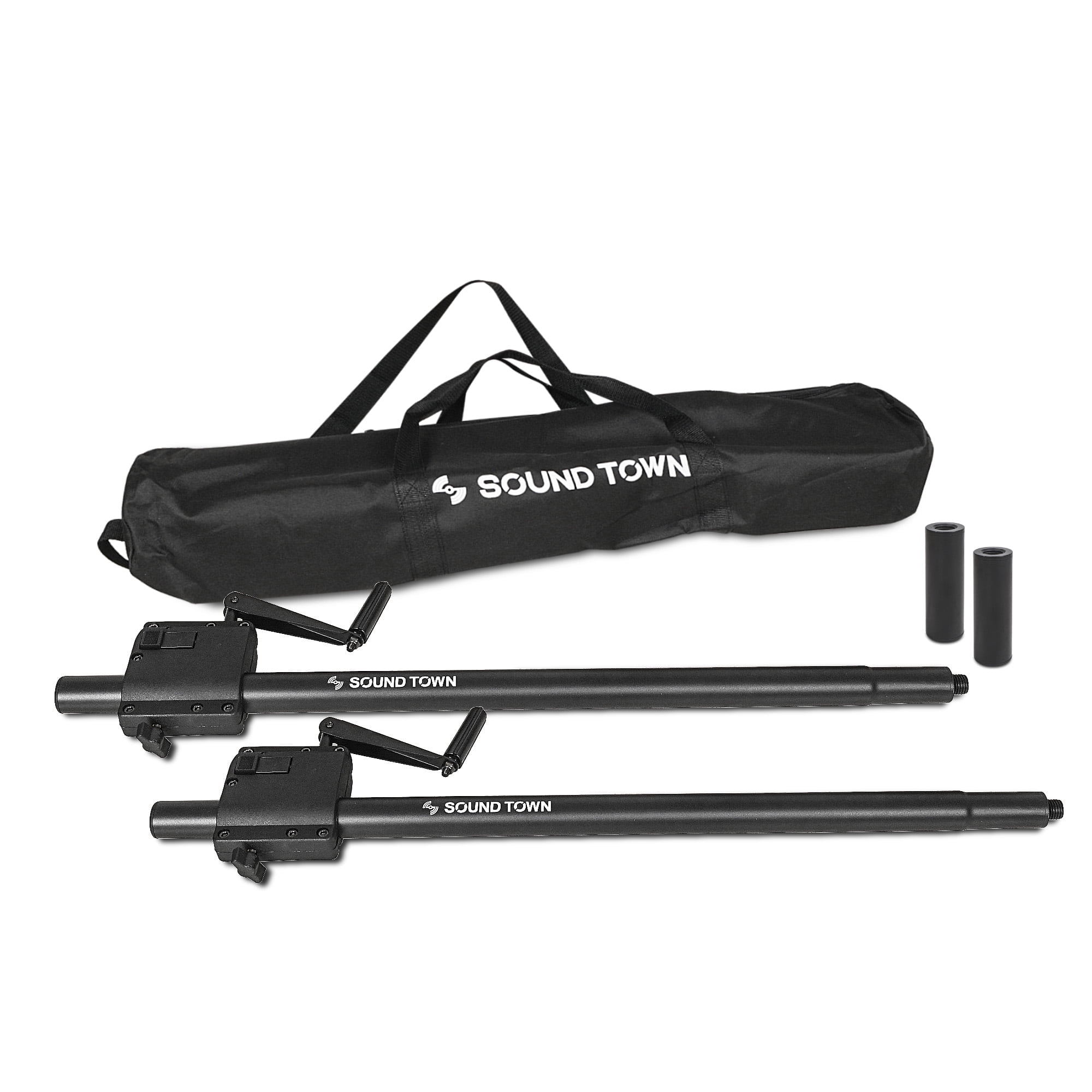 Sound Town 2 Pack Speaker Subwoofer Pole with Crank up Height ...