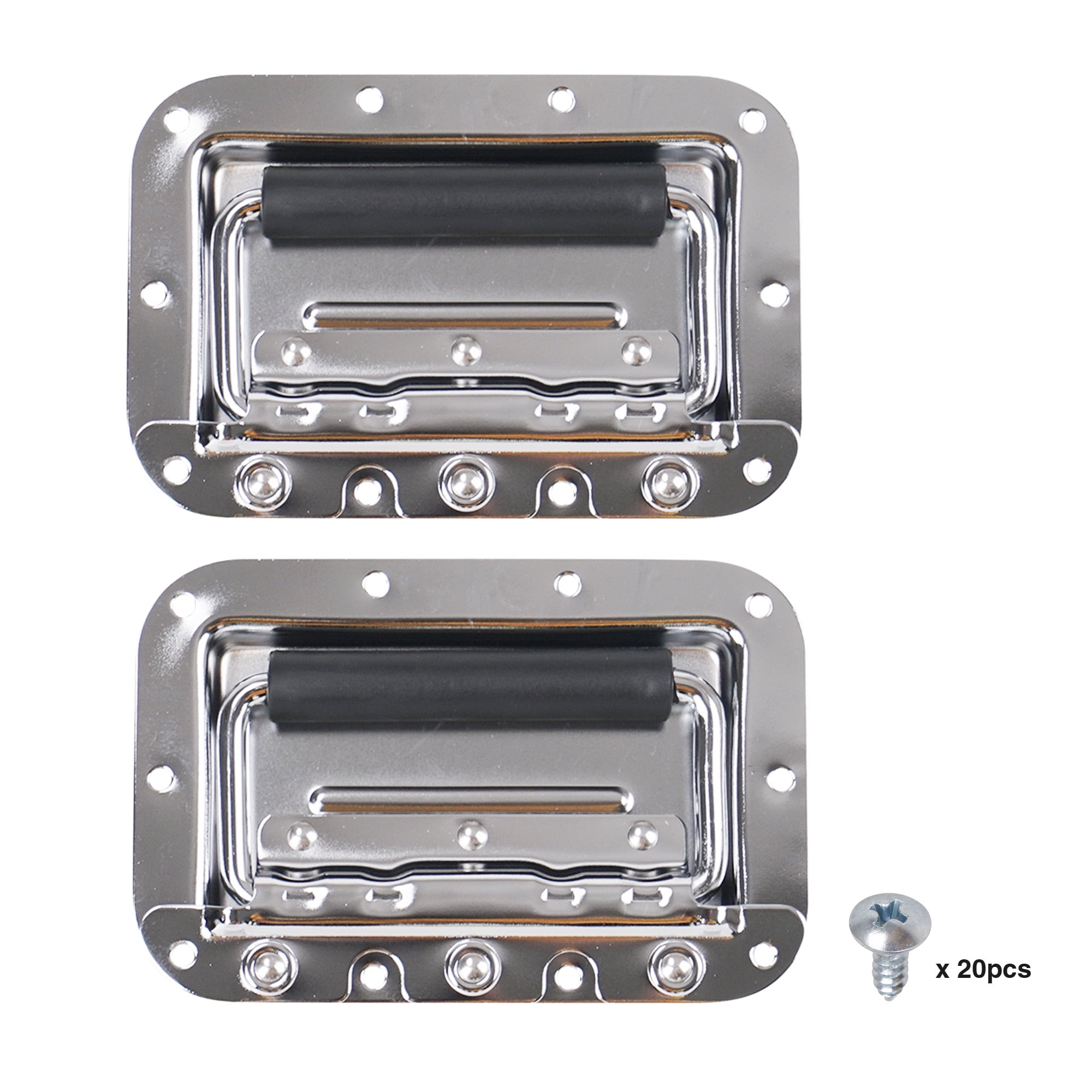 Sound Town 2 Pack Spring Loaded Case Handles, Stainless Recessed ...