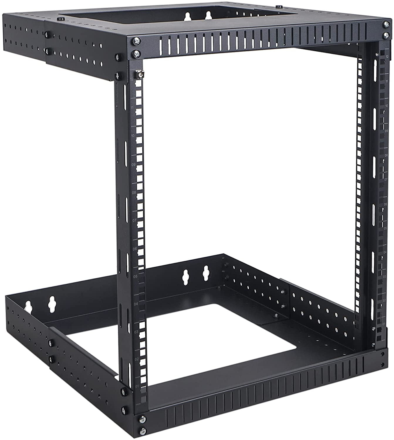 Sound Town 2-Post 12U Wall-Mount Open Frame Server and Network ...