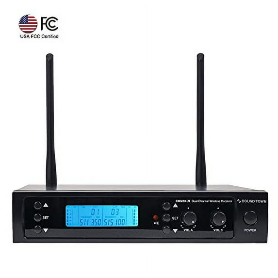 Sound Town 200-Channel Professional UHF Wireless Microphone System with ...