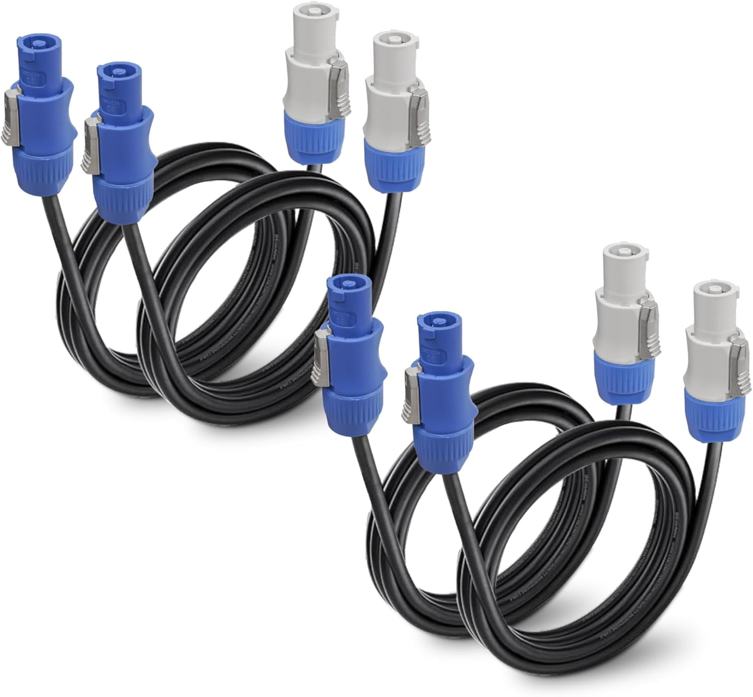 Sound Town 4 Pack 2FT 14AWG AC PowerCon Cable with Twist Lock, PowerCon ...