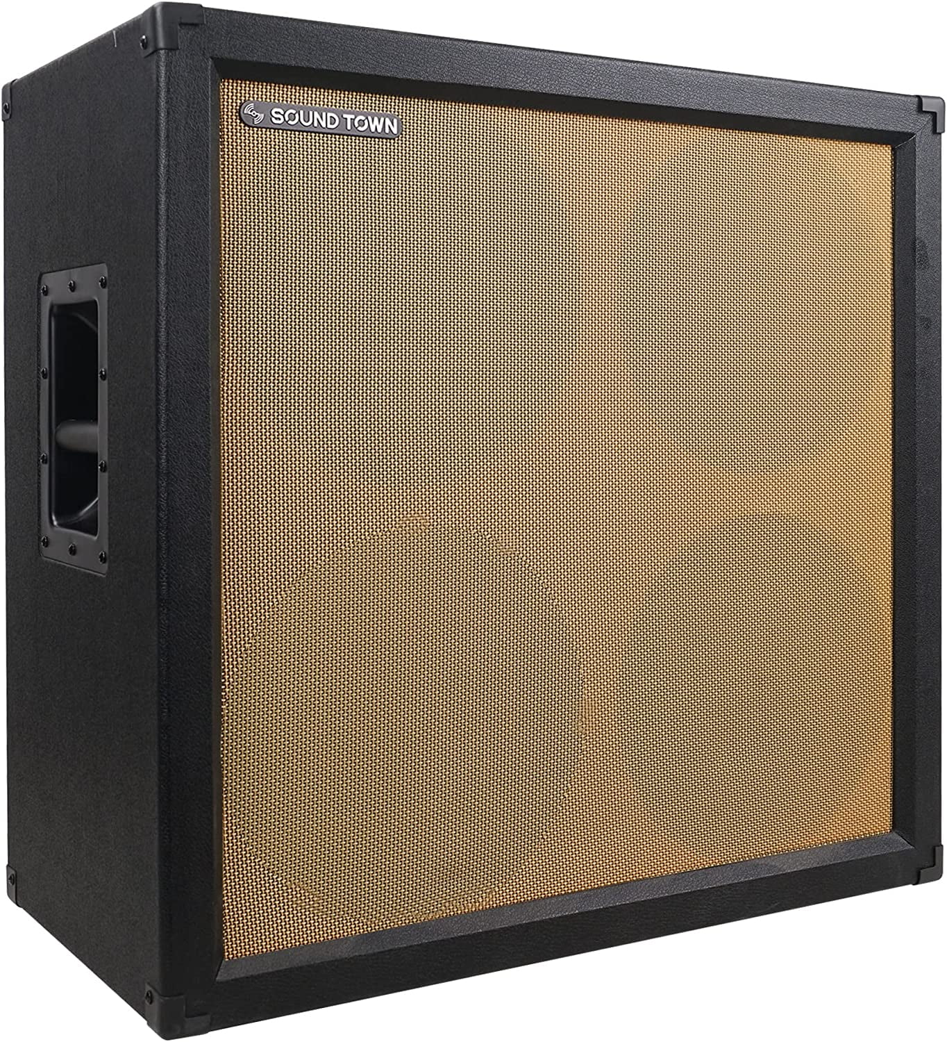 Sound Town 4 x 12" 260W Guitar Speaker Cabinet, Birch Plywood, Black ...