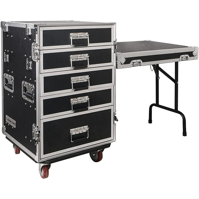 Sound Town 5-Drawer Customizable Stage and Studio Utility Equipment ...