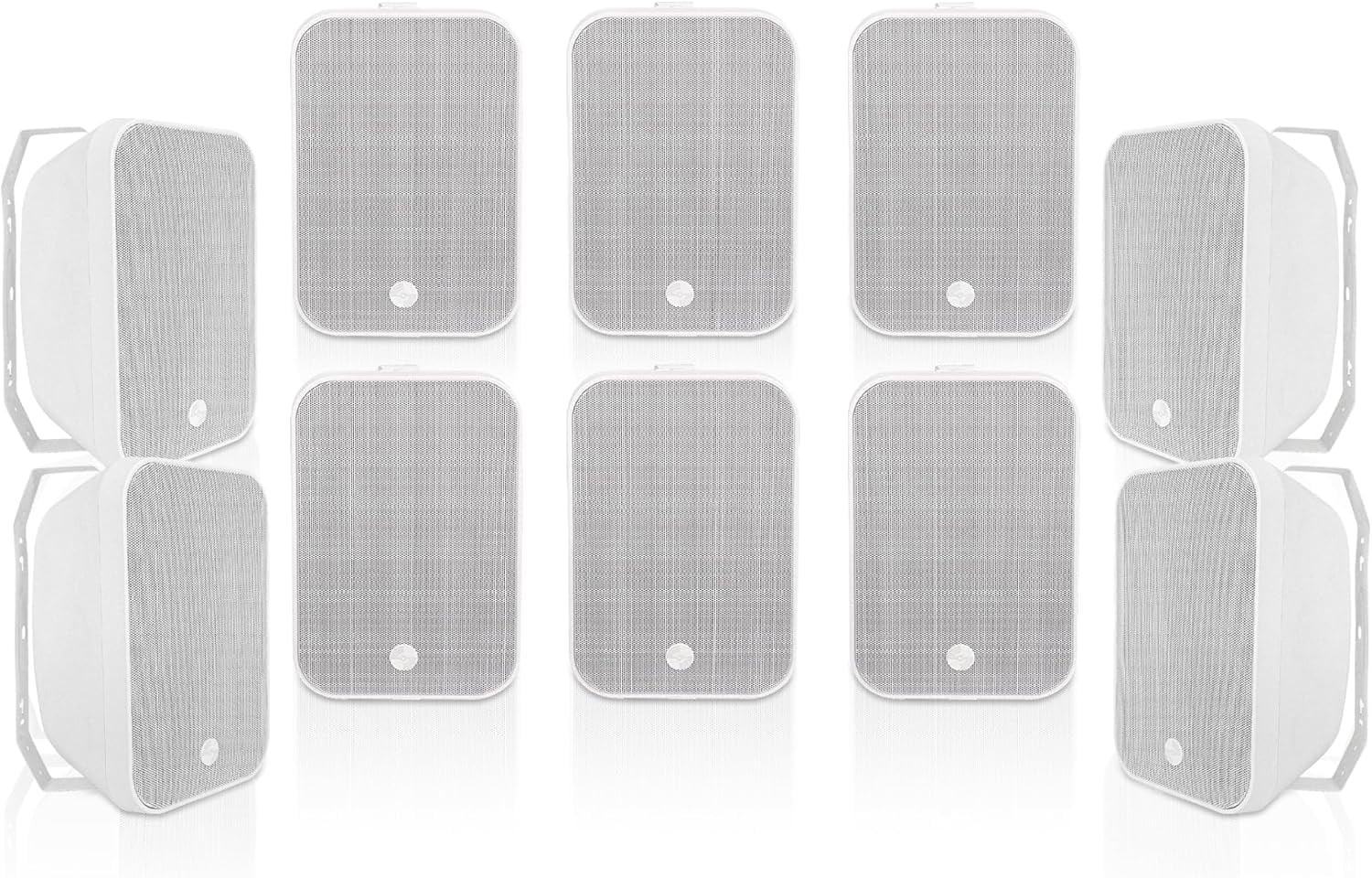 Sound Town 5 Pairs of 70V/100V 6.5" Weather-Resistant Surface-Mount ...