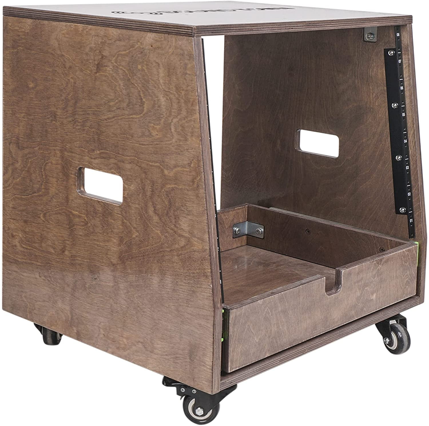 Sound Town 8U DIY Slanted Studio Rack with 8U Rack Space, Extra 2U ...