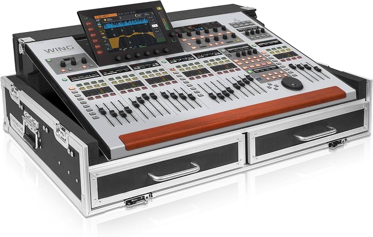 Sound Town ATA Plywood Mixer Case with Interior Foam Protection ...