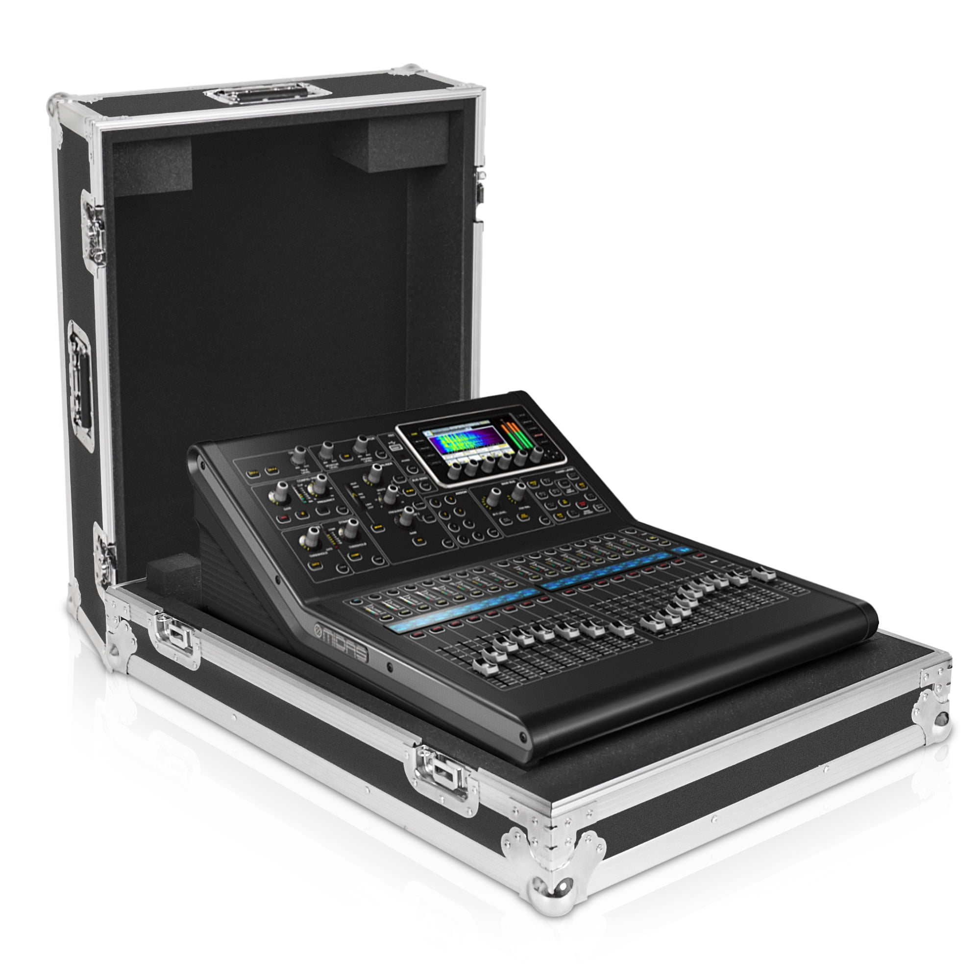 Sound Town ATA Plywood Mixer Case with Interior Foam Protection and ...