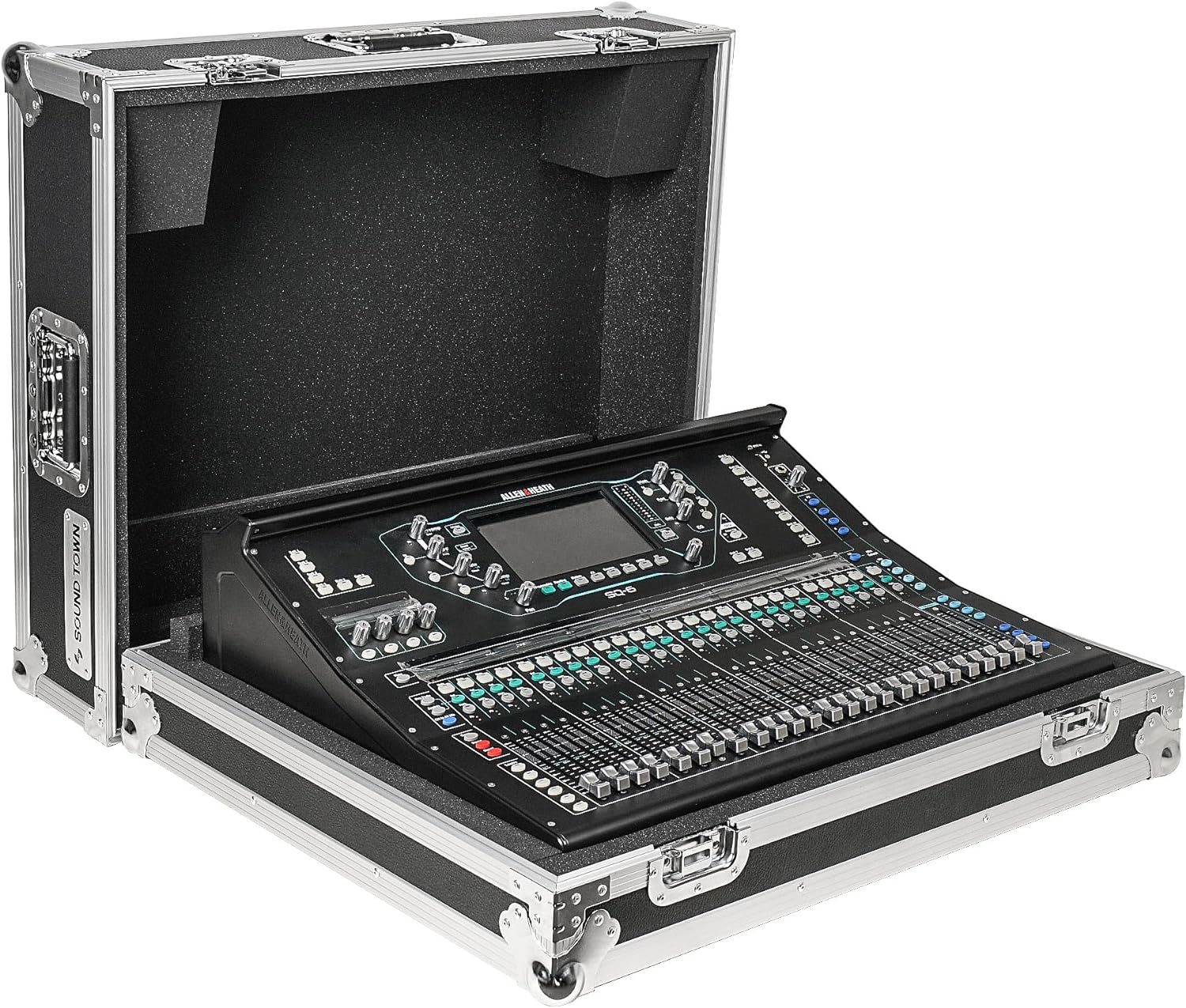 Sound Town ATA Plywood Mixer Case with Interior Foam Protection, for ...