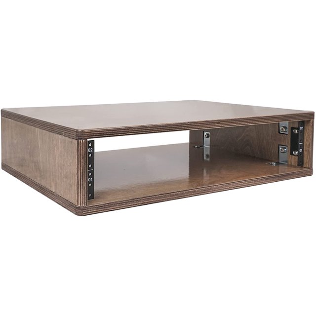 Sound Town DIY 2U Studio Rack with Baltic Birch Plywood, Weathered Gray ...