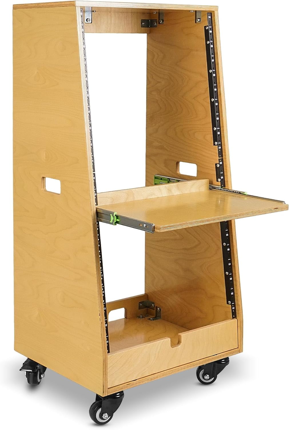 Sound Town DIY Slanted 20U Studio Rack (12U Top + 8U Lower), with 2U ...