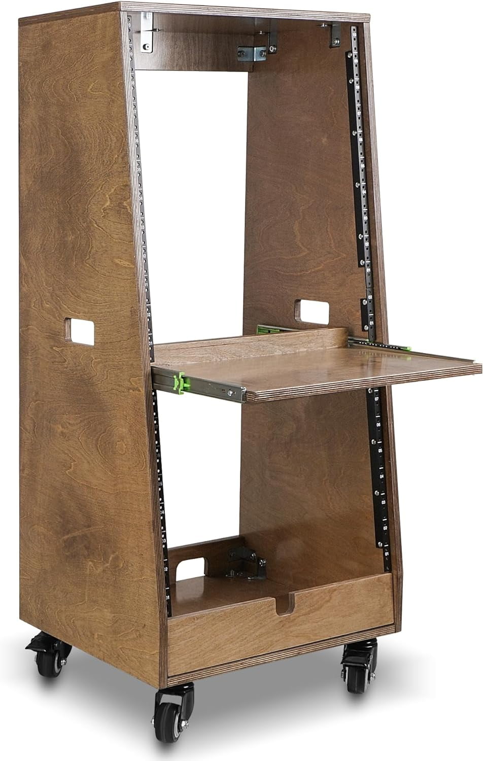 Sound Town DIY Slanted 20U Studio Rack (12U Top + 8U Lower), with 2U ...