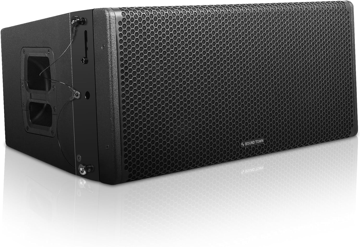 Sound Town Dual 12-Inch Three-Way 3200 Watts Full-Range Variable Curvature Line Array ...
