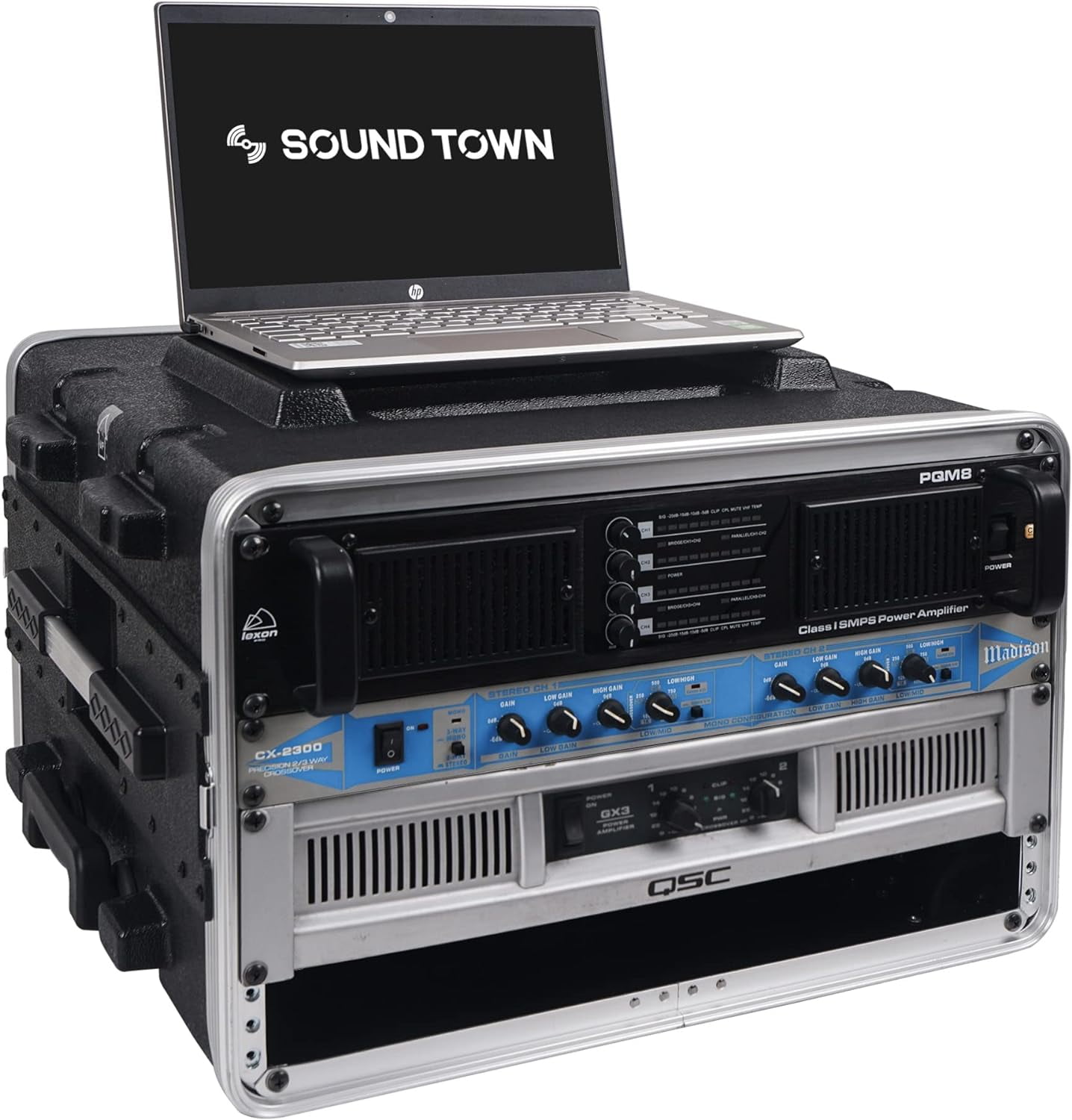 Sound Town Lightweight 6U PA DJ Rack/Road Case with 5U Rack Space, ABS ...