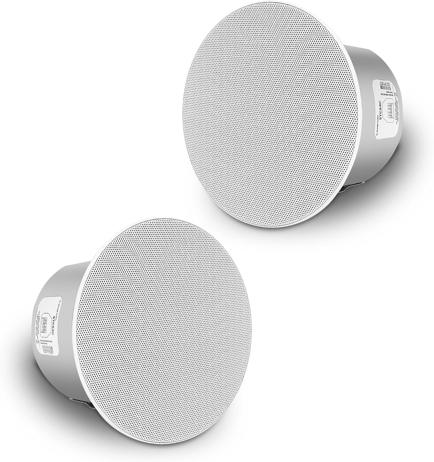 Sound Town Pair of 4.5" Coaxial in-Ceiling Speakers with Metal Backcan ...