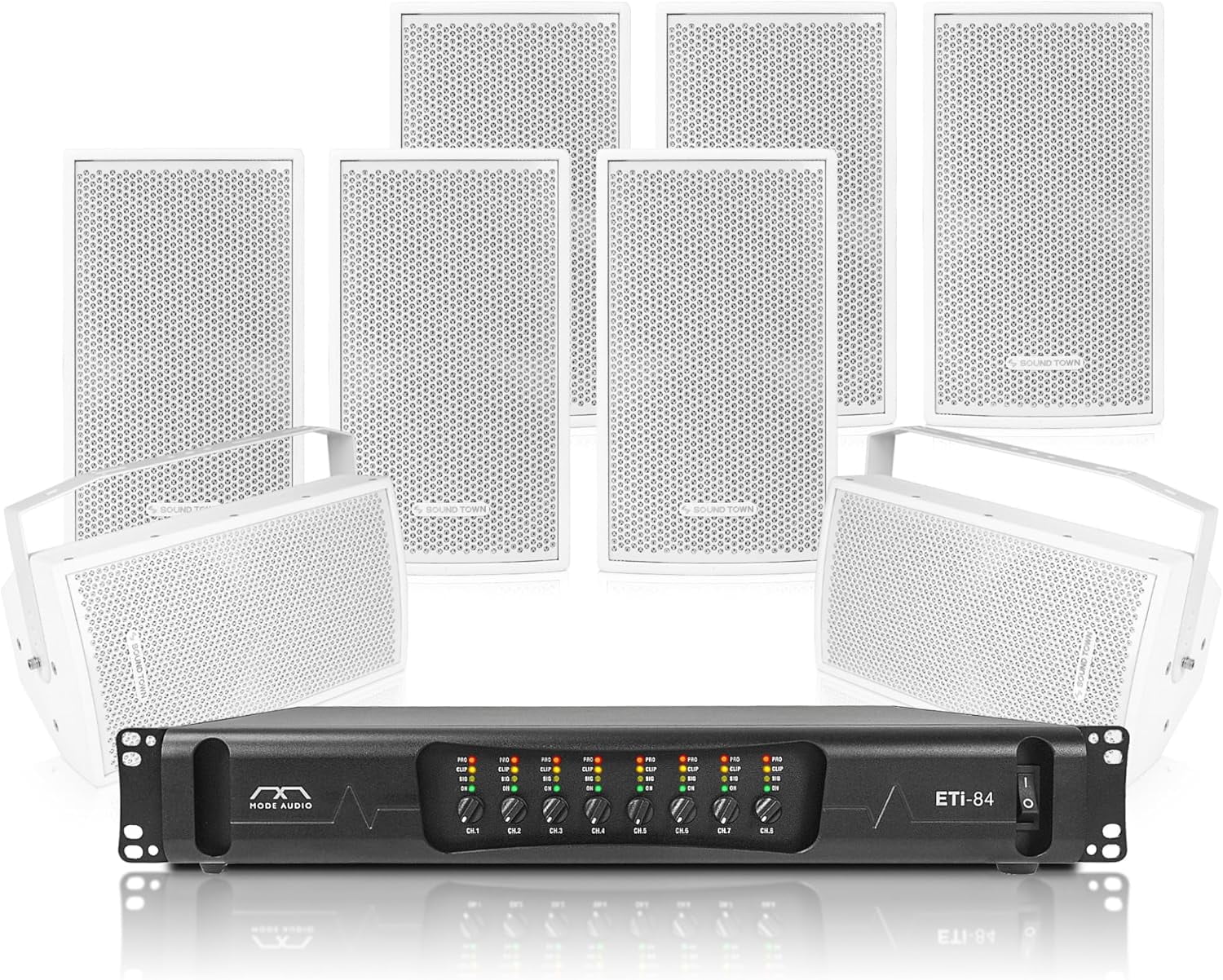 Sound Town Passive Wall-Mount Installation Speaker System with Eight ...