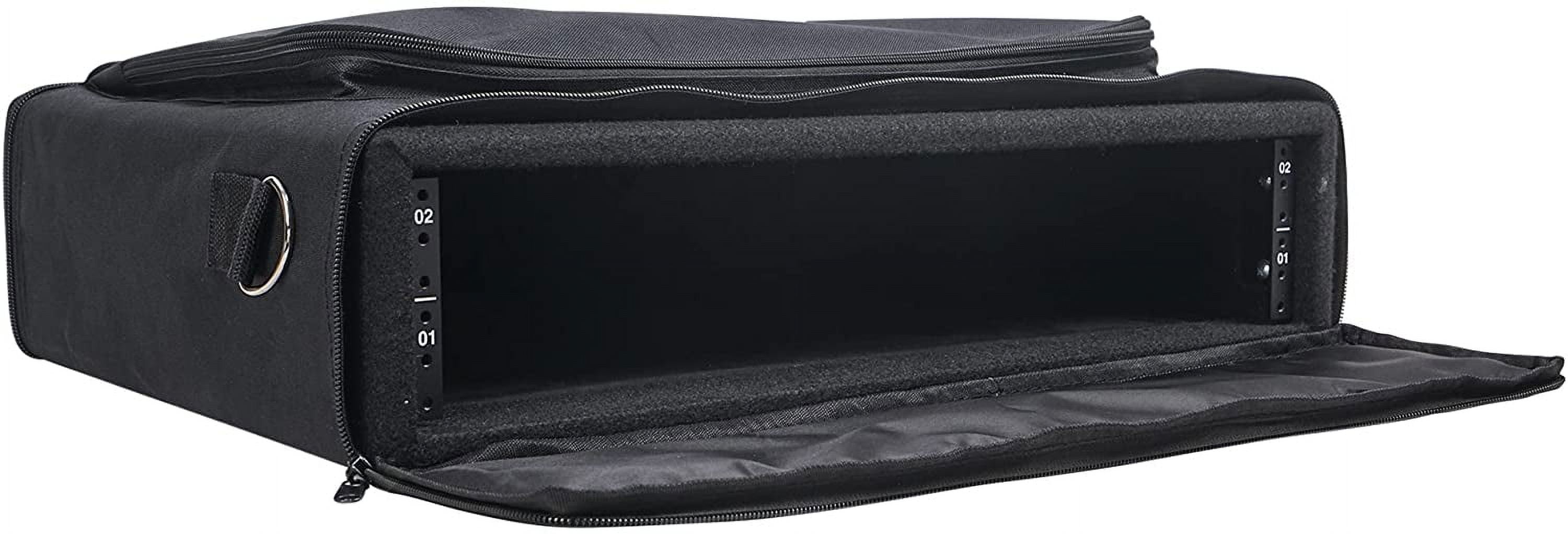 Sound Town Portable 2U Rack Bag, Soft Rack Case with 14" Rackable Depth ...