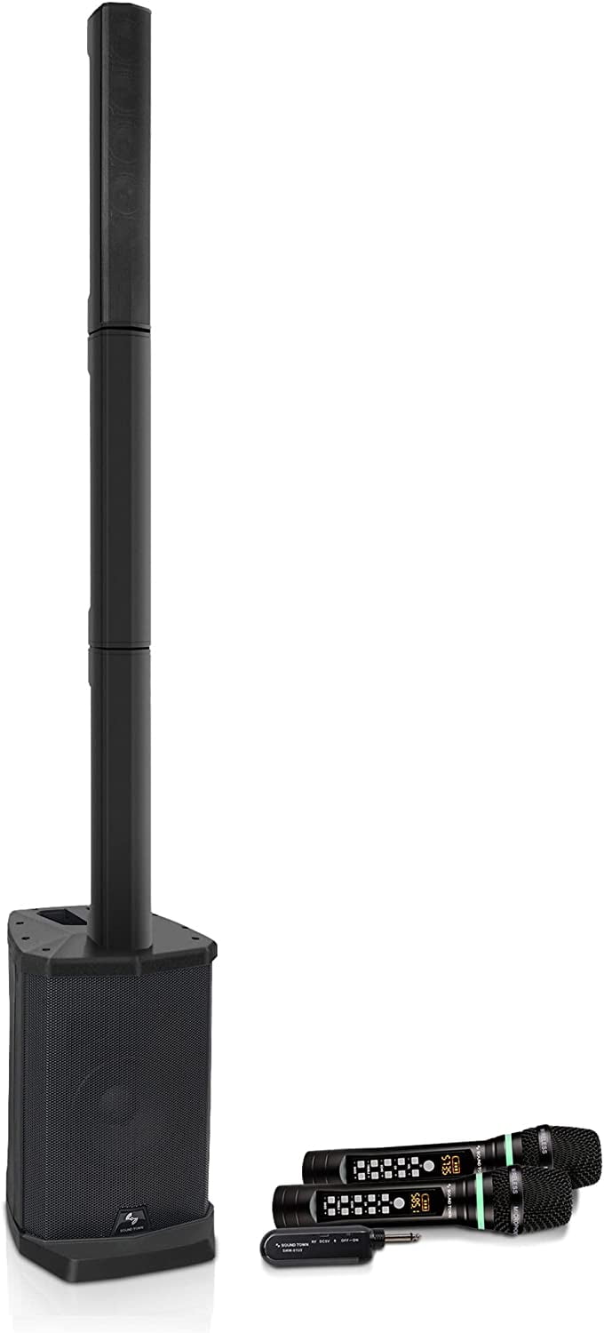 Sound Town Portable PA/DJ System w/ 8" Powered Subwoofer, One 4 x 2.5 ...