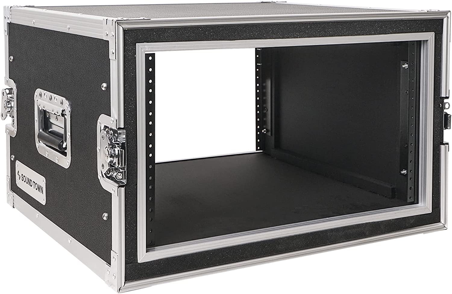 Sound Town Shock Mount 6U ATA Plywood Rack Case with 21" Rackable Depth ...