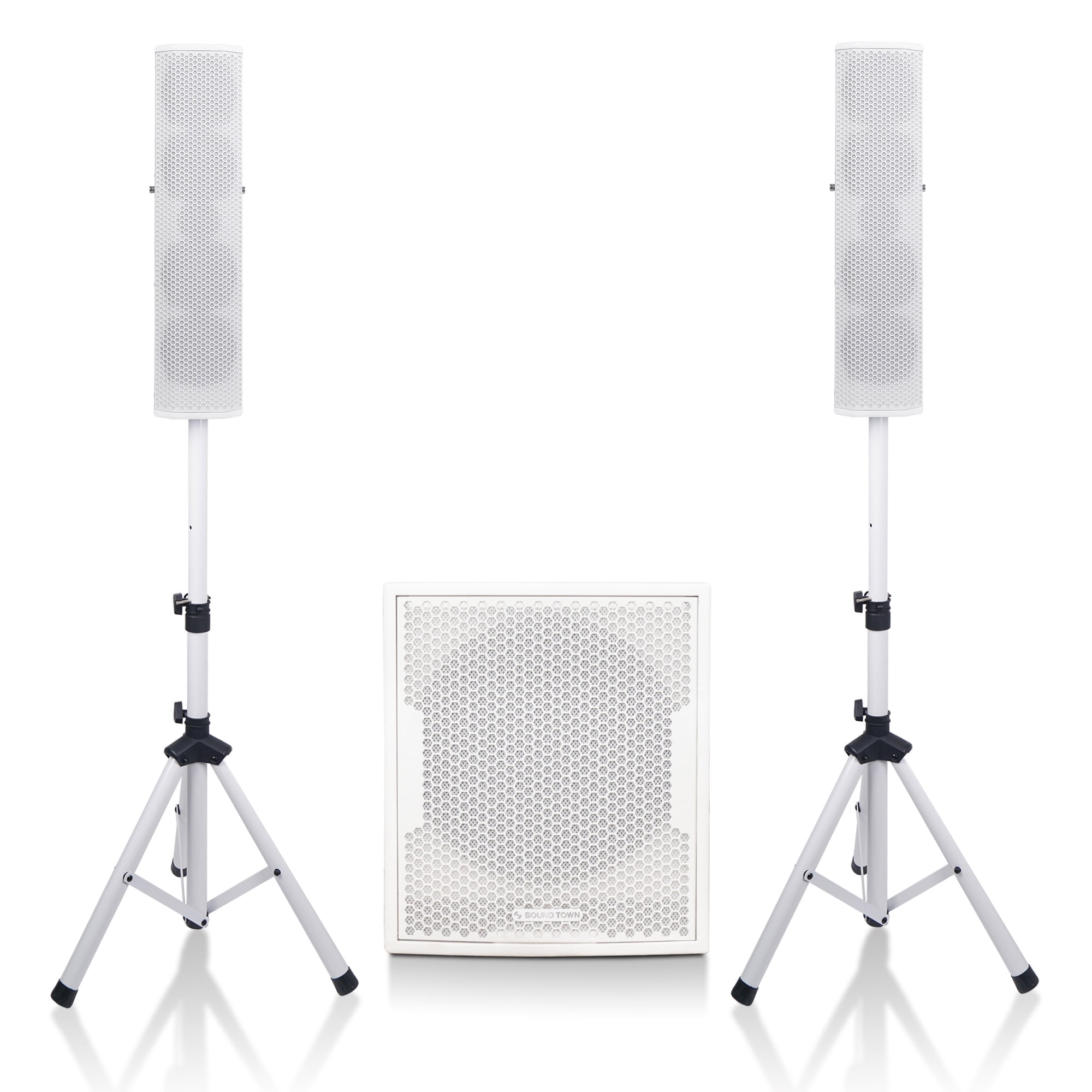 Sound Town Subwoofer and Column Speaker Line Array System, with Two ...
