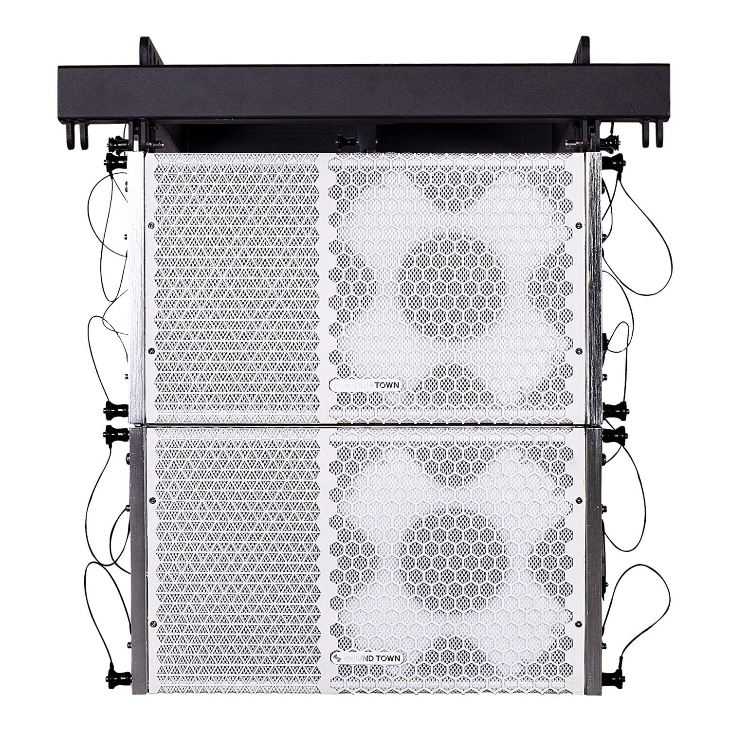 Sound Town ZETHUS Series 1200W Line Array Speaker System with Two 10 ...