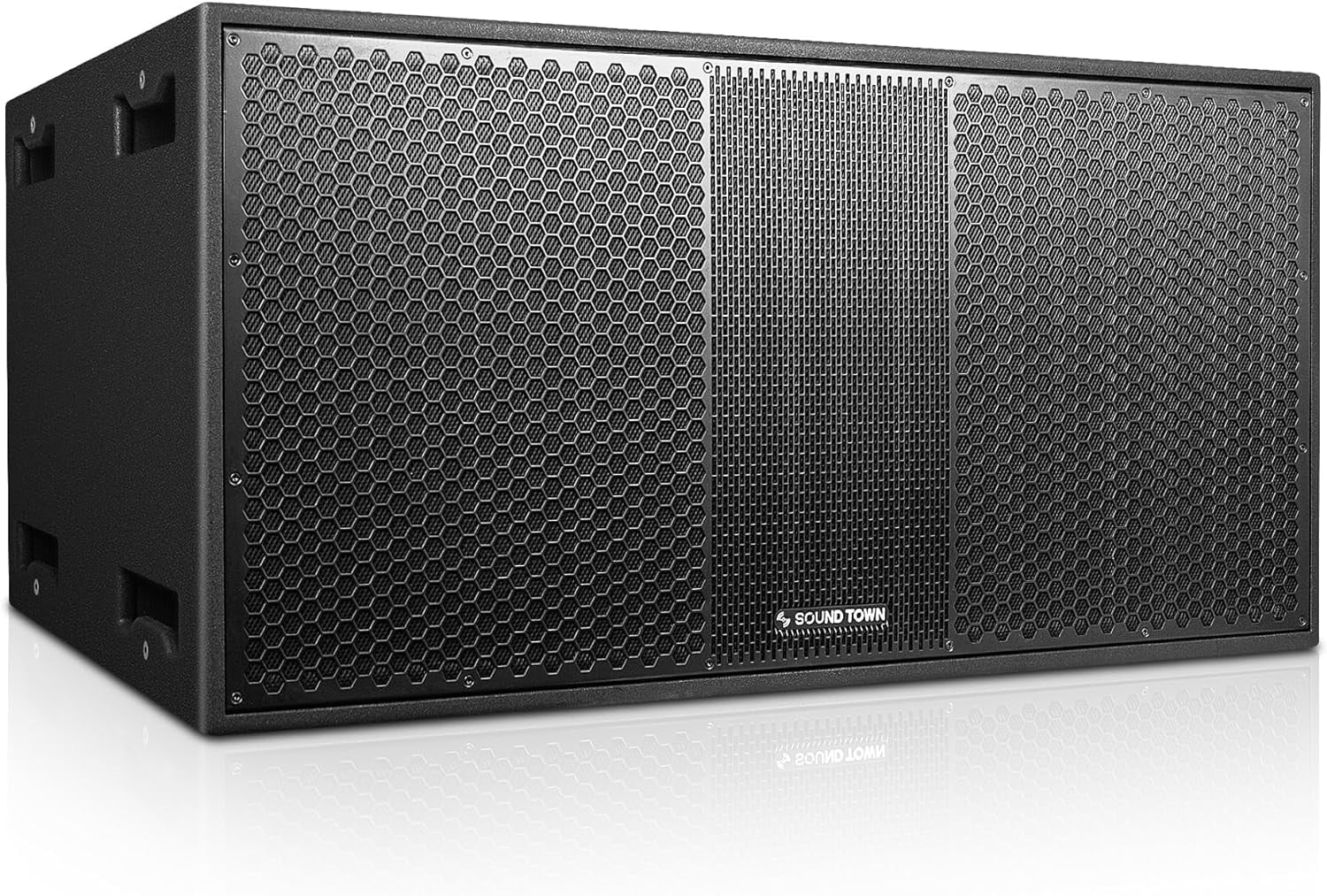Sound Town ZETHUS Series Dual 18“ Powered 3200W Line Array Subwoofer w ...