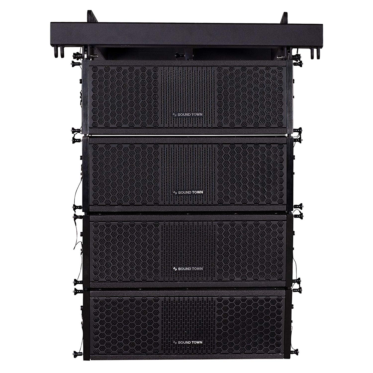 Sound Town ZETHUS Series Line Array Speaker System with Four Compact 2 ...