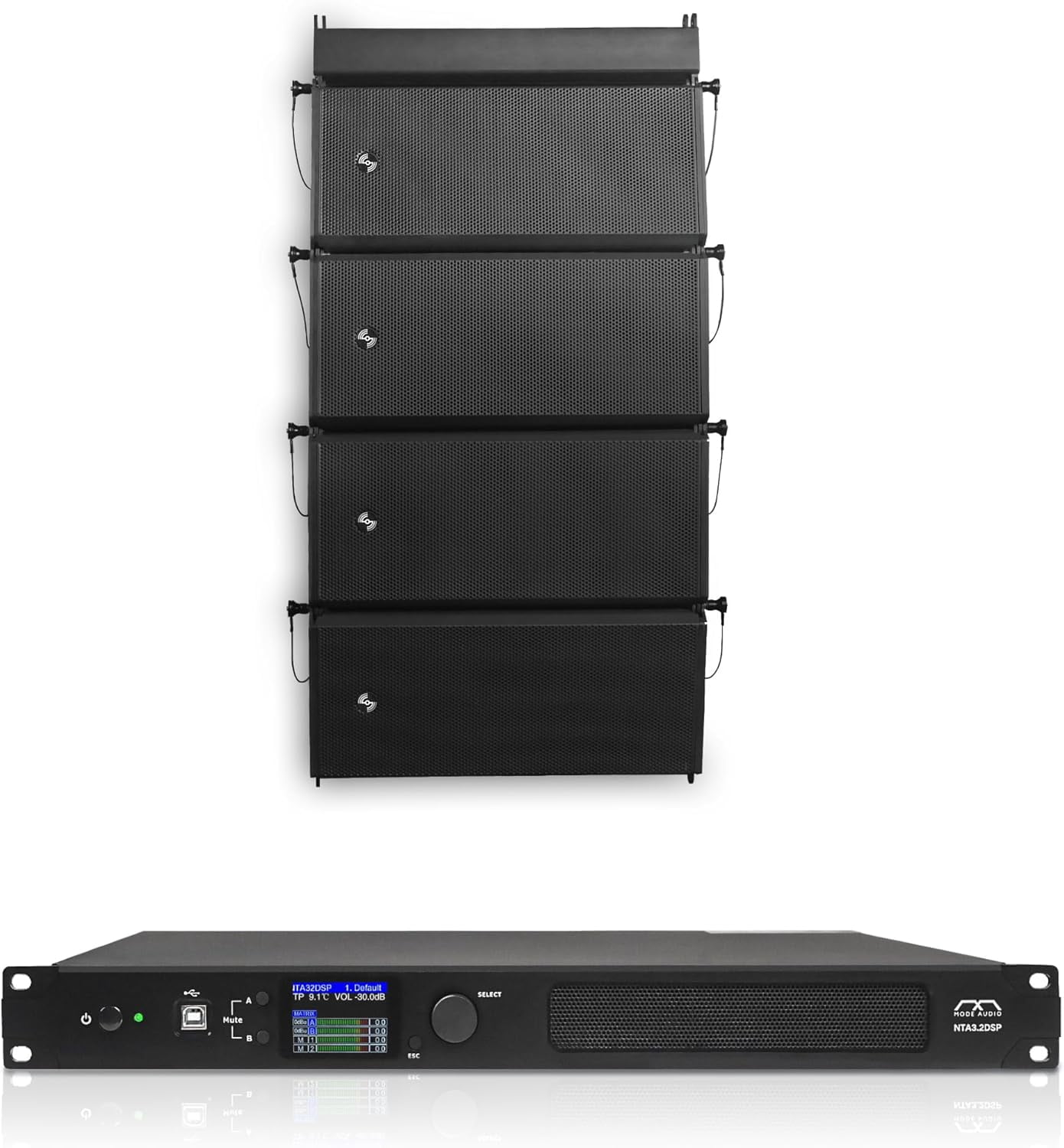 Sound Town ZETHUS Series Passive Line Array Speaker System with Four ...