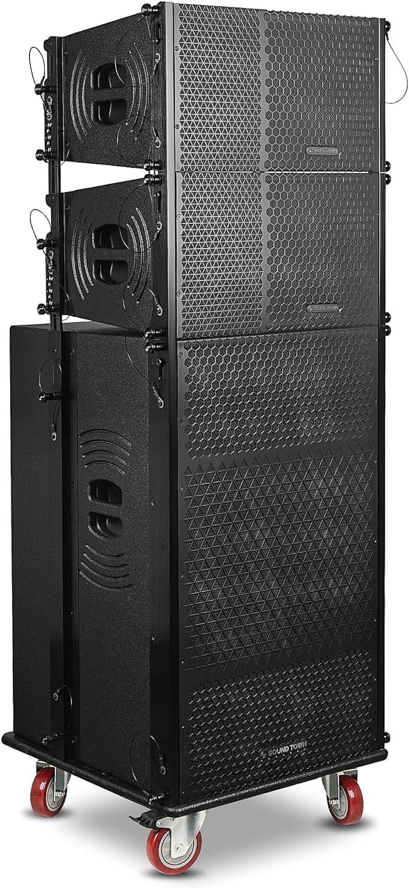 Sound Town ZETHUS Speaker PA System with Two Line Array Subwoofer ...