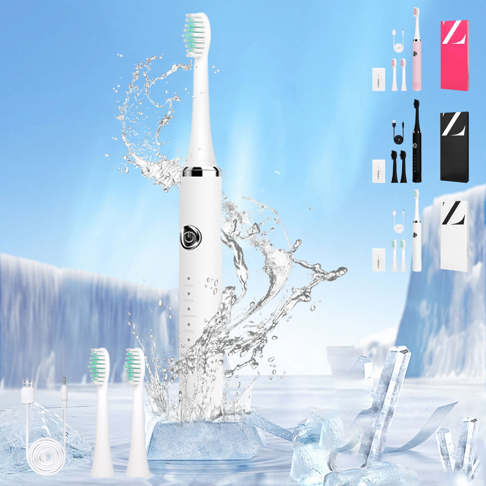 Sound Wave Electric Toothbrush, USB Charging, Soft Hair, Intelligent ...