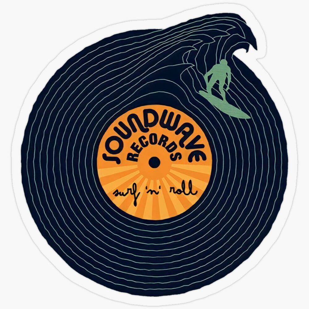 Sound Wave Transparent Stickerphone Decal Water Bottle Stickers, Vinyl ...