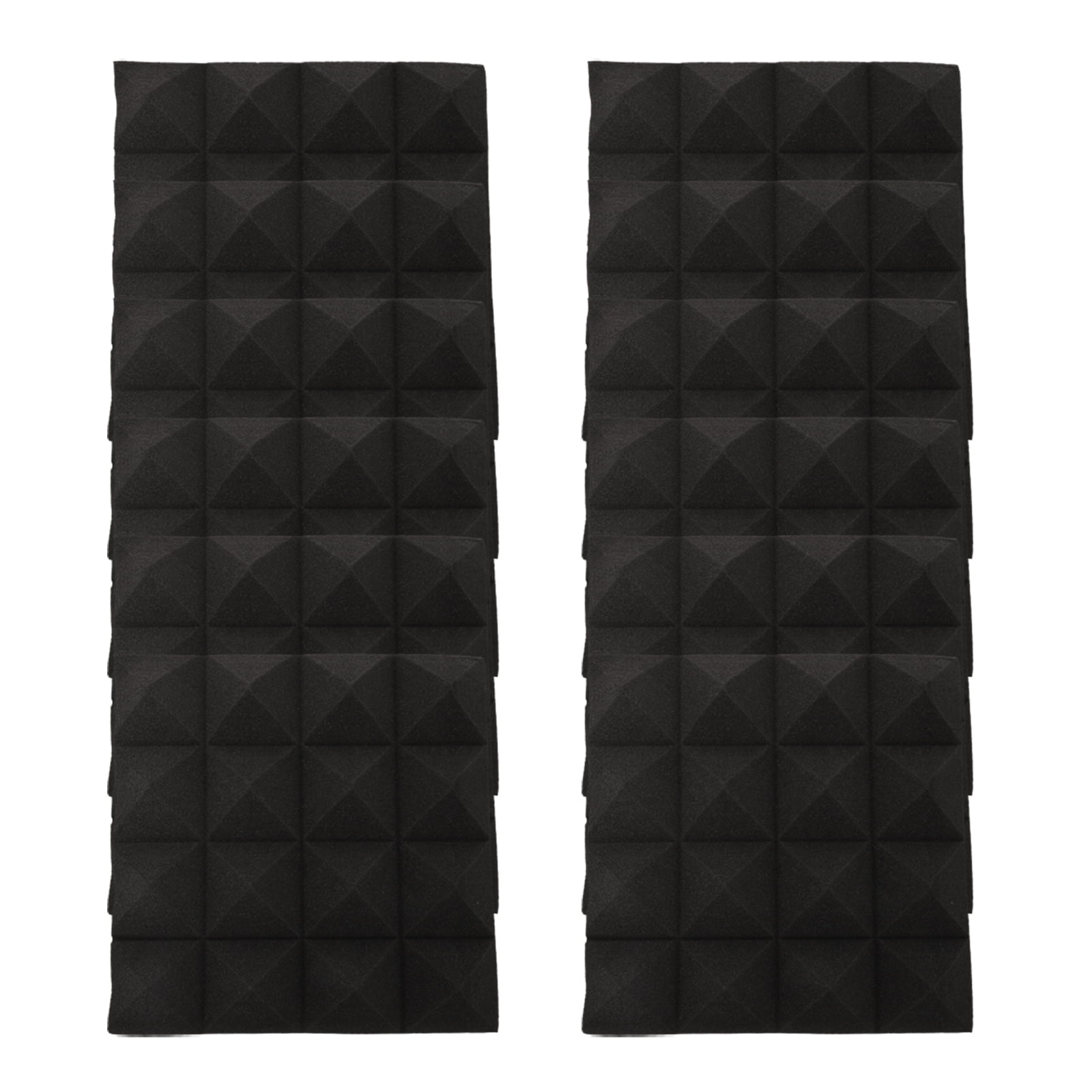 STRANDCHIC 12Pcs Soundproof Panels Black Pyramid Wedge Foam Acoustic ...