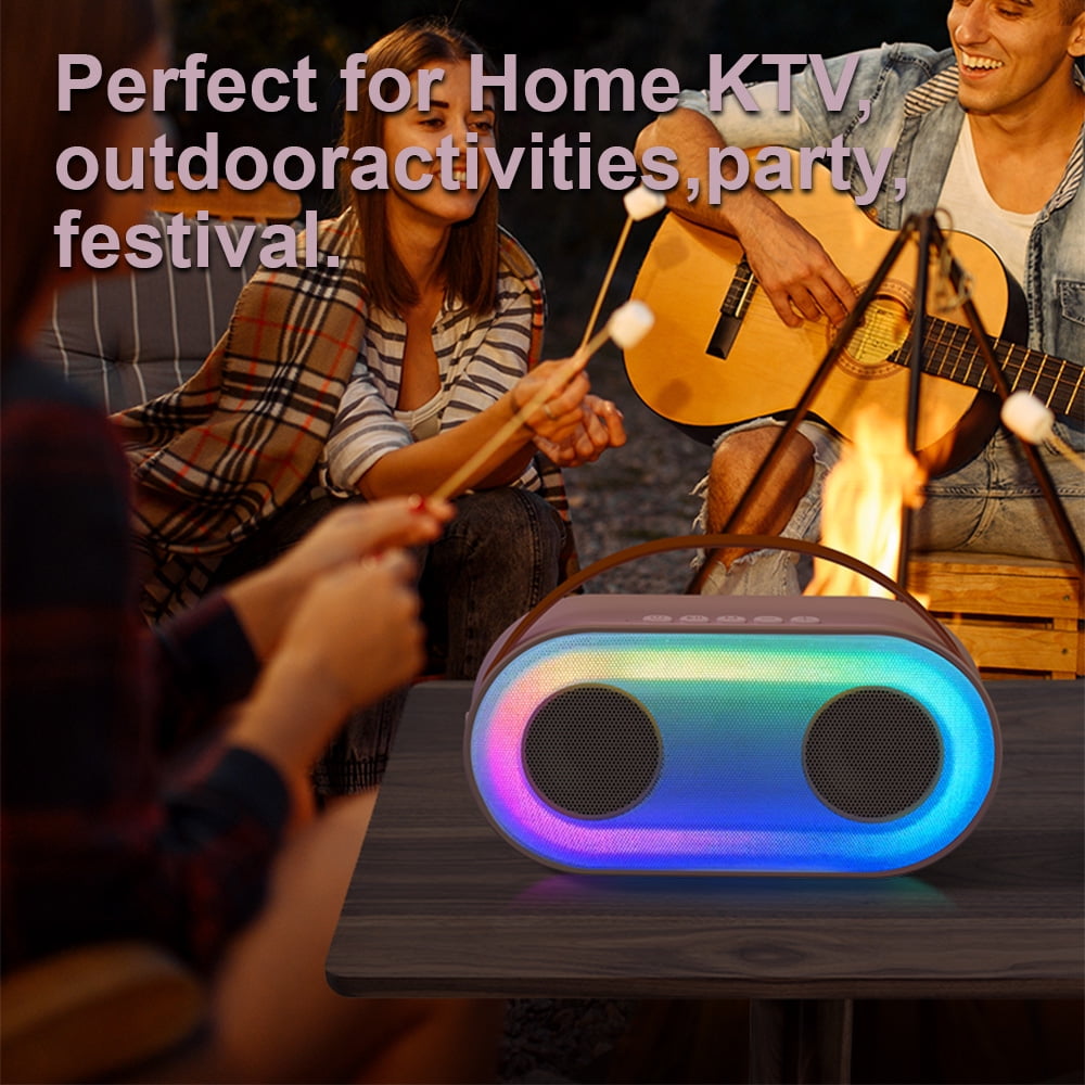 Sound box,Portable Bt 10w Hifi Led Color Mic Birthday Party 2 Portable ...