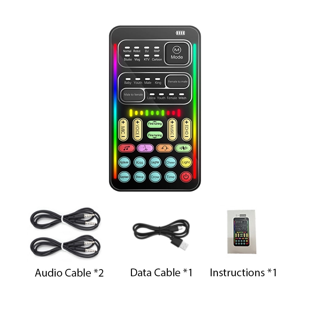 Sound card,Laptops Computer Sound Portable Voice With 8 Sound Live ...