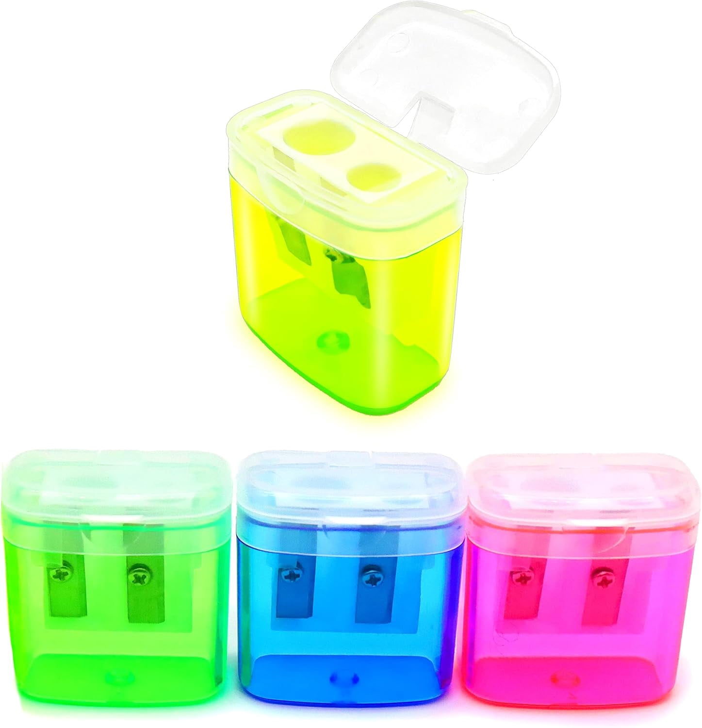 Sound and light pencil sharpener, 4-pencil sharpener manual, Double ...