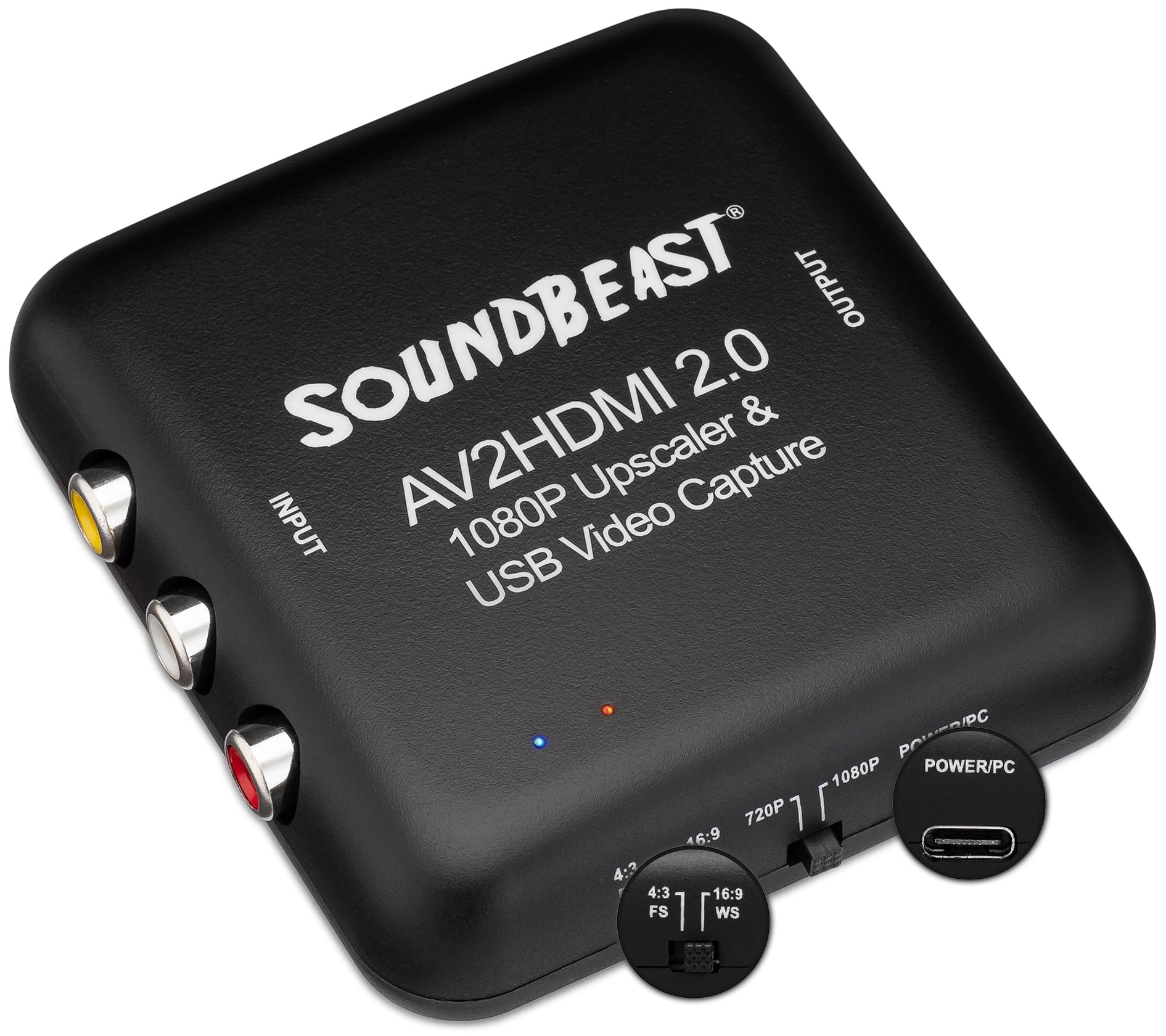 SoundBeast AV to HDMI Converter & Recorder 2.0 - AV RCA Composite to ...