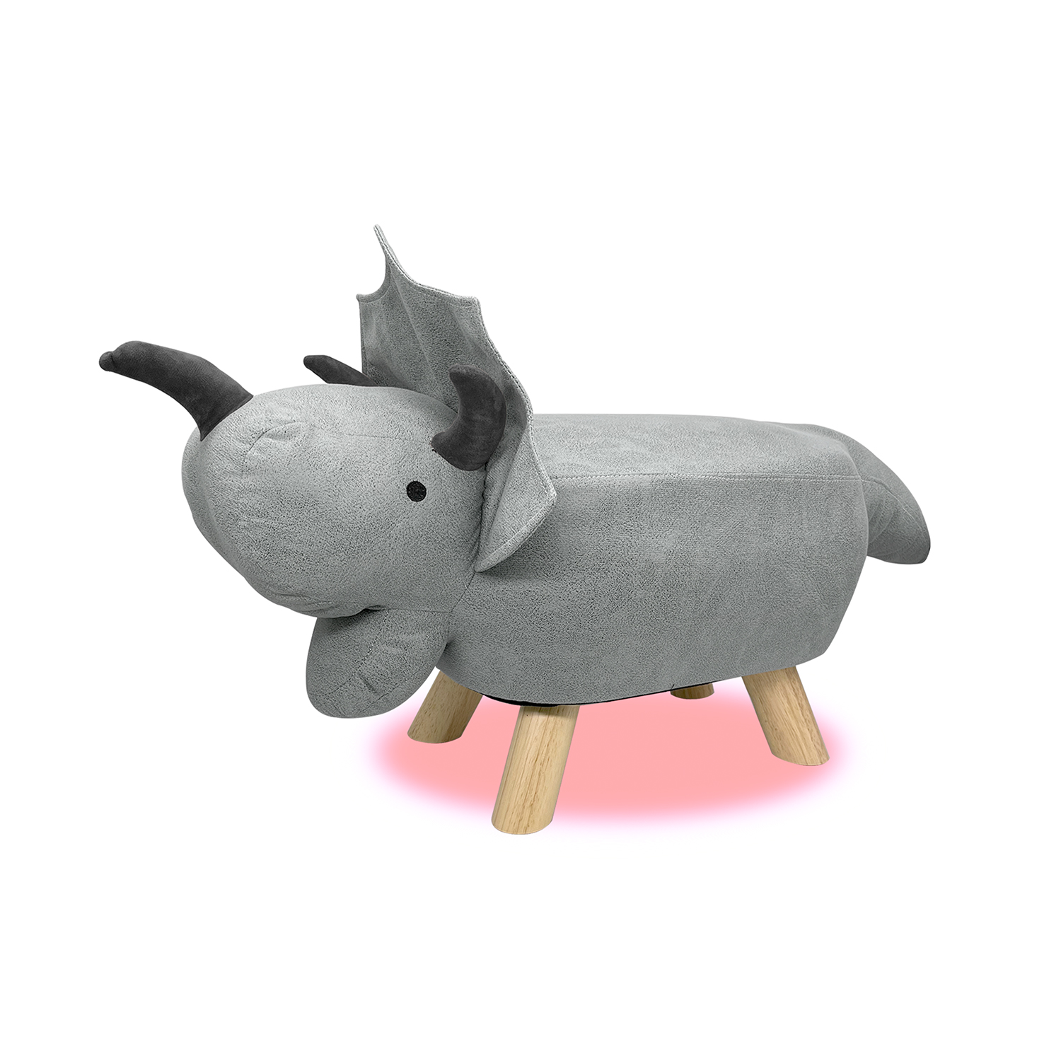 SoundCritter 16" Kid's Stool Ottoman, Built-in Speaker & RBN Nightlight ...