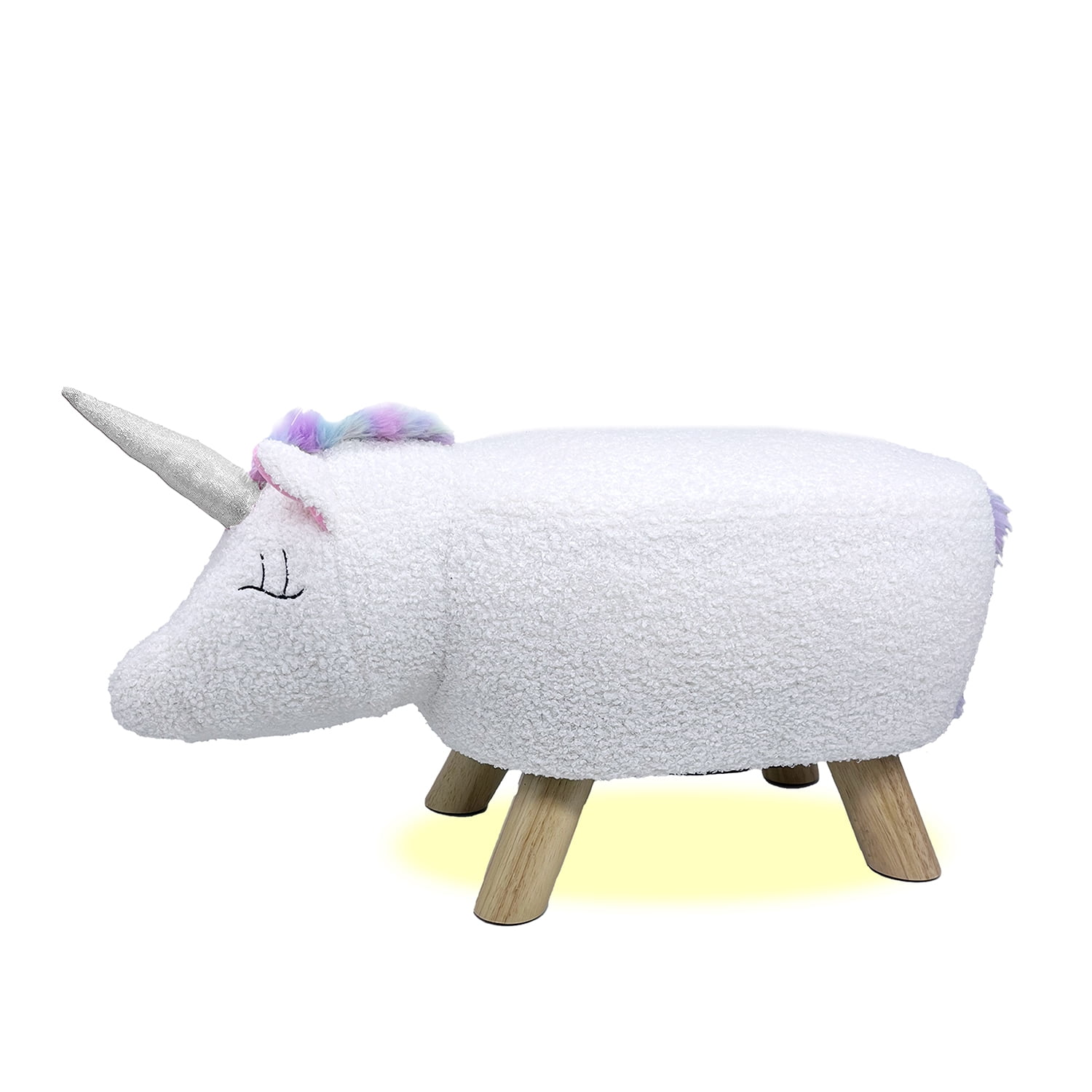 SoundCritter 16" Kid's Stool Ottoman, Built-in Speaker & RBN Nightlight ...