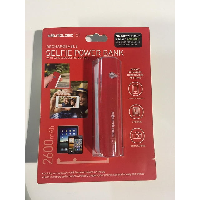 SoundLogic XT Rechargeable Selfie Power Bank w/ Built in Camera Selfie ...