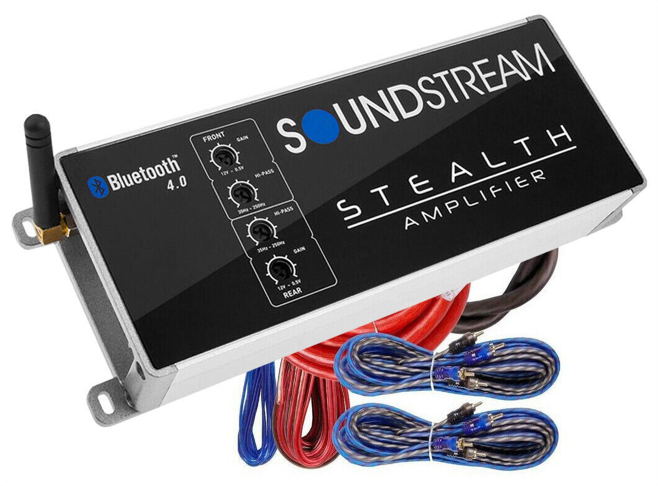 SoundStream ST4.1000DB Class-D 4-CH 1000W Max Power Amplifier+ 4 ...